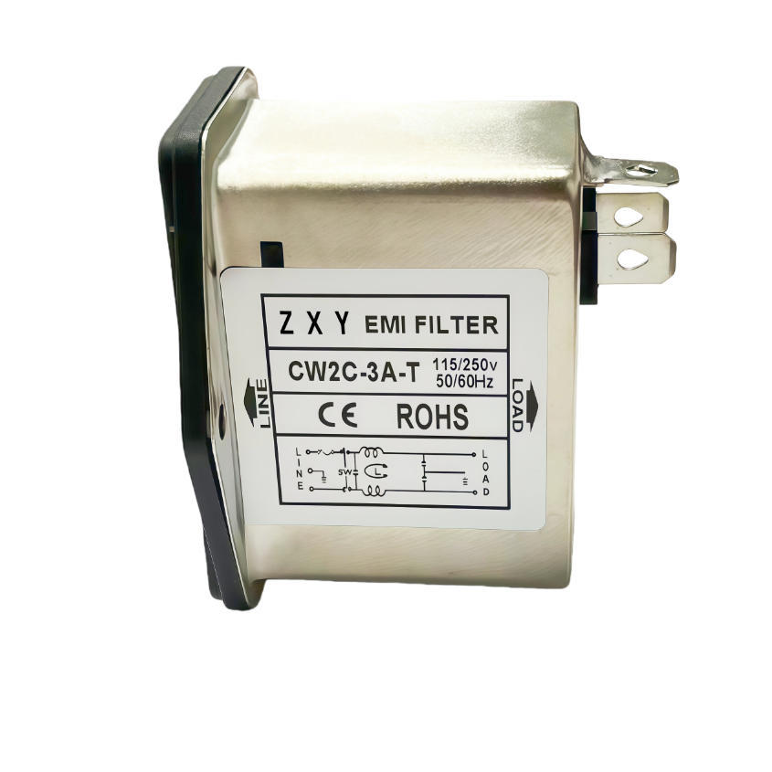 CW2C-3A-T Socket Power Filter with Light Safety Switch Metal Case for ...